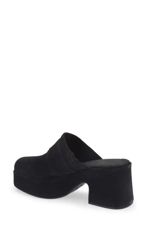CHOCOLAT BLU Haze Platform Mule - Black Suede