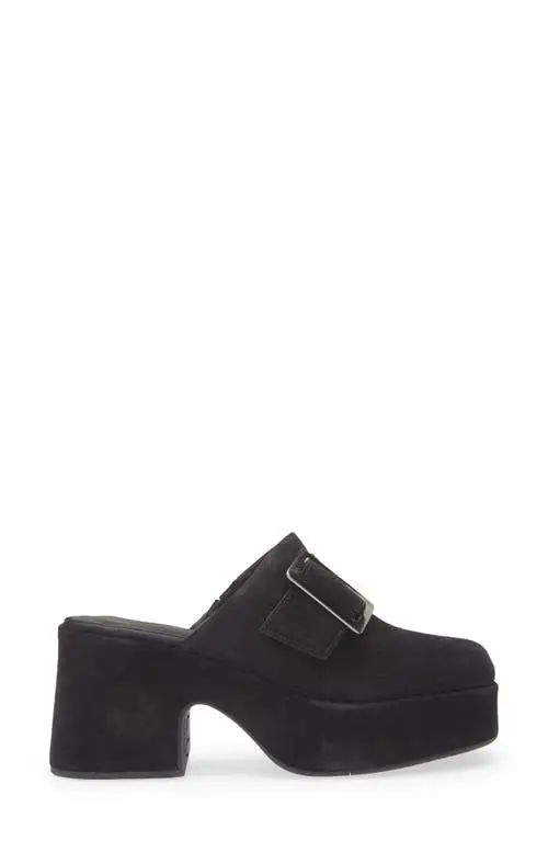 CHOCOLAT BLU Haze Platform Mule - Black Suede