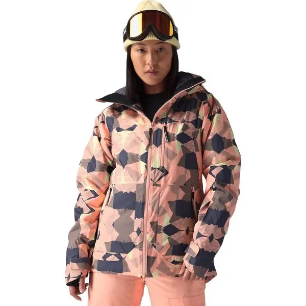 BACKCOUNTRY Crestcruiser Insulated Jacket - Peach Sky Geo Collage Print
