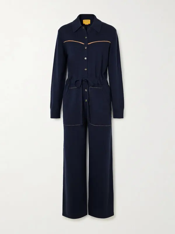 Guest In Residence Western Everywear Cashmere Jumpsuit - Blue
