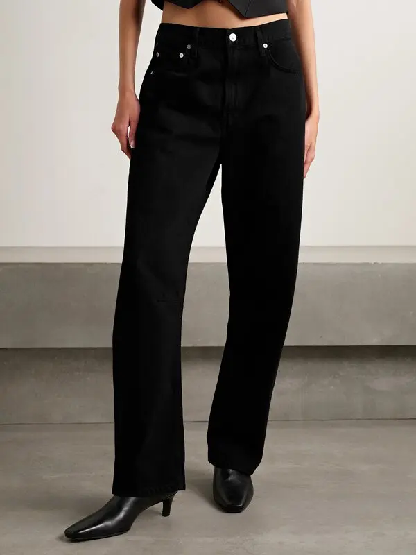 Citizens Of Humanity Miro Long Mid-rise Barrel-leg Jeans - Black