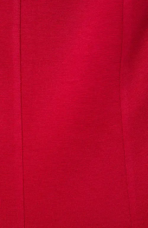 Mango Seam Detail Sleeveless Peplum Top - Red