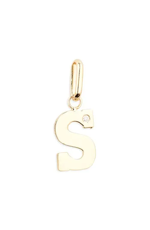 Anzie Love Letter Diamond Initial Charm - Yellow Gold