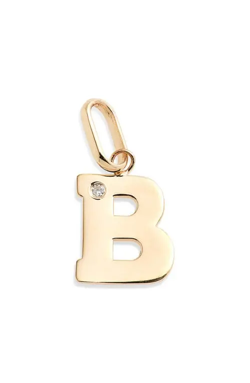 Anzie Love Letter Diamond Initial Charm - Yellow Gold