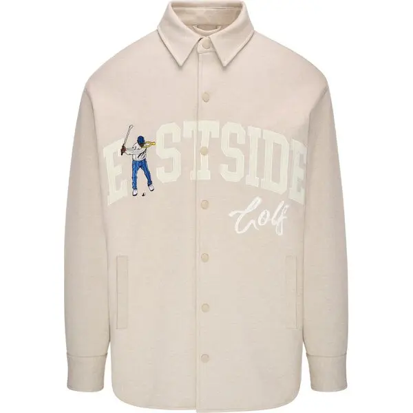 EASTSIDE GOLF Graphic Button-up Shirt - Pumice