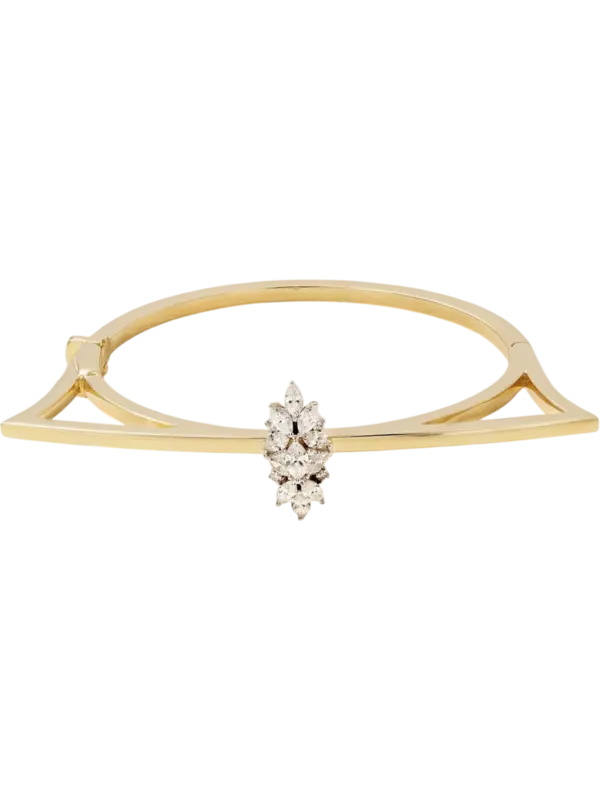 Yeprem Strada 18-karat Yellow And White Diamond Bangle - Gold
