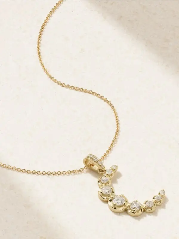 JENNIFER MEYER Moon 18-karat Diamond Necklace - Gold