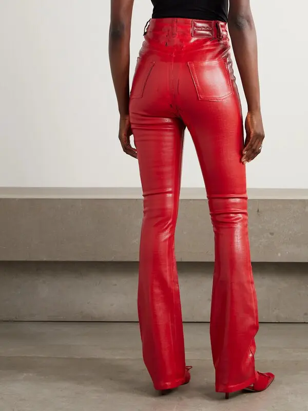 Acne Studios Skinny-leg Coated-denim Pants