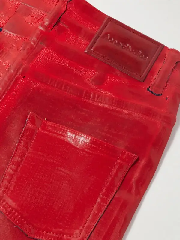 Acne Studios Skinny-leg Coated-denim Pants