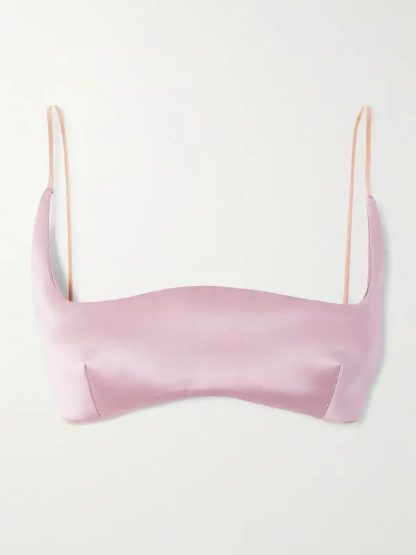 Valentino Garavani Silk-satin Bralette - Pink