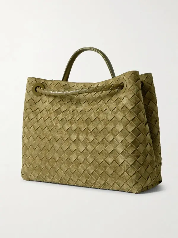 Bottega Veneta Andiamo Medium Intrecciato Suede Tote