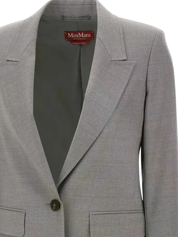 Max Mara Bolsena Single-breasted Blazer - Grey