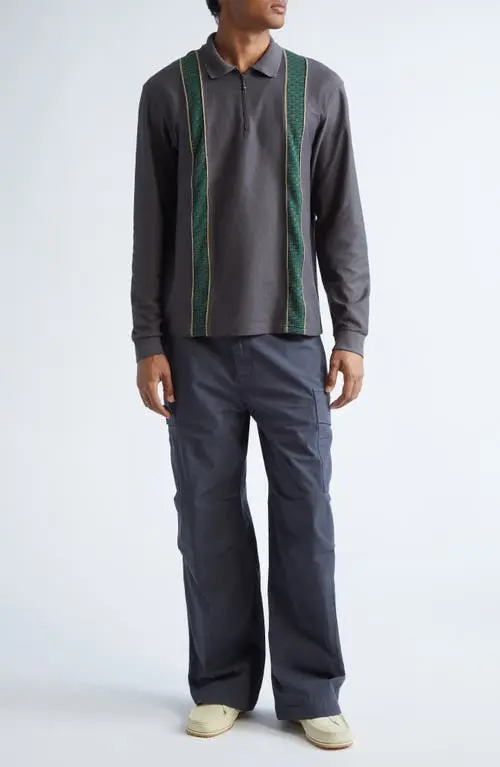 PALMES Cotton Ripstop Cargo Trousers - Charcoal