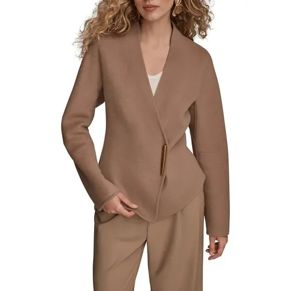 Donna Karan New York Wool-blend Asymmetric Jacket