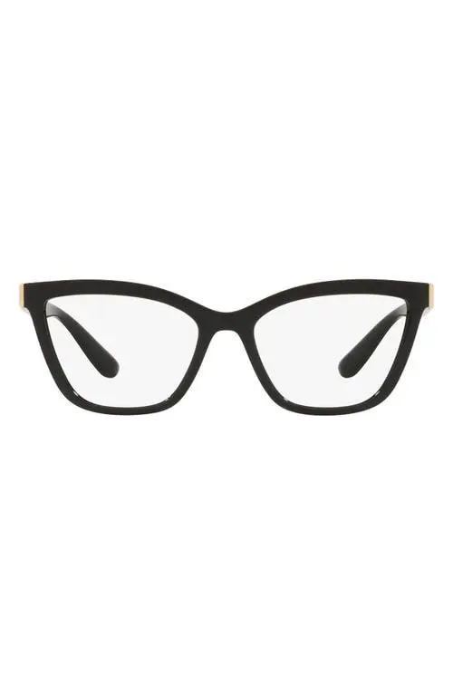 Dolce & Gabbana 55mm Cat Eye Optical Glasses - Black/demo Lens