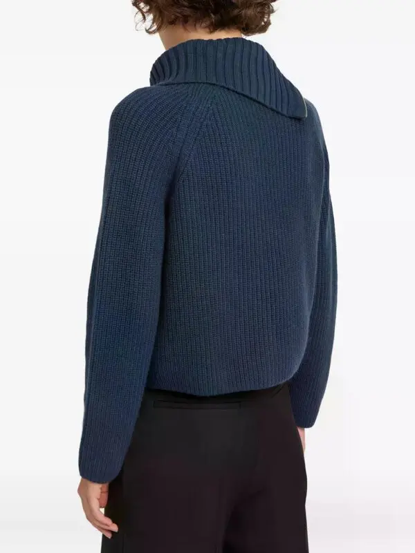 YVES SALOMON Zip Knitted Sweater