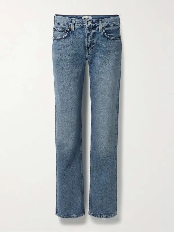 AGOLDE Low-rise Slim-leg Jeans - Light Denim
