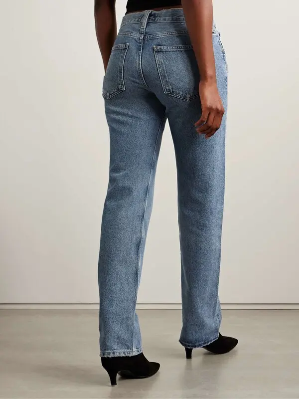 AGOLDE Low-rise Slim-leg Jeans - Light Denim