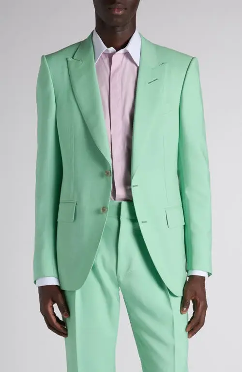 TOM FORD Compact Hopsack Blazer - Aquamarine