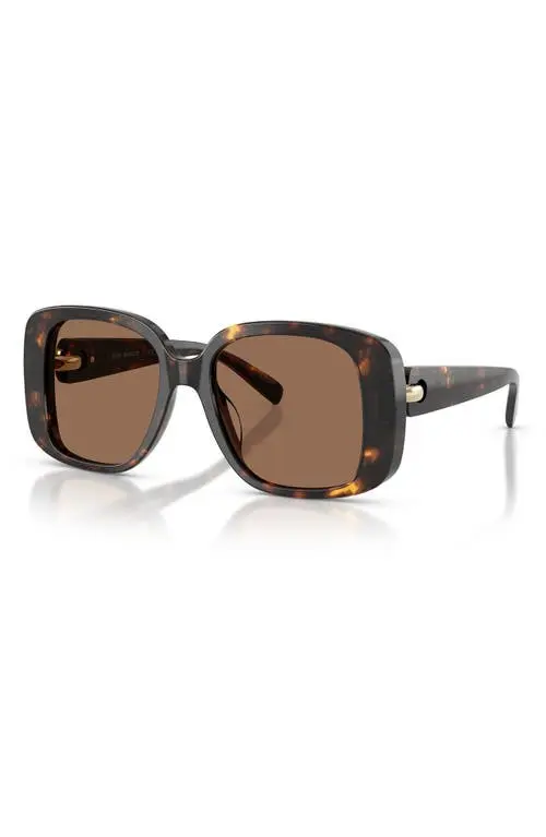 Tory Burch 53mm Gradient Square Sunglasses - Brown Tortoise/brown