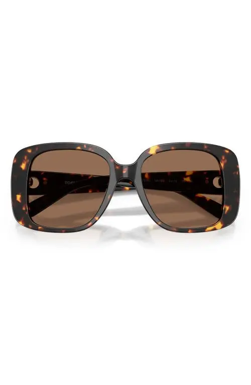 Tory Burch 53mm Gradient Square Sunglasses - Brown Tortoise/brown