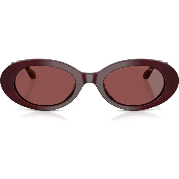 Giorgio Armani 52mm Oval Sunglasses - Violet/dark Violet