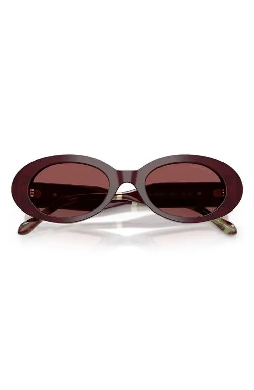 Giorgio Armani 52mm Oval Sunglasses - Violet/dark Violet