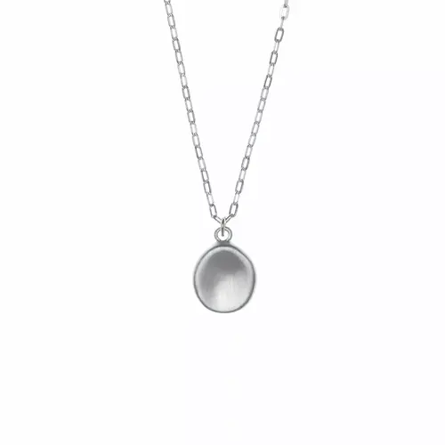 UNCOMMON GOODS Leesa Storfer Worry Stone Pendant Necklace - Silverlated