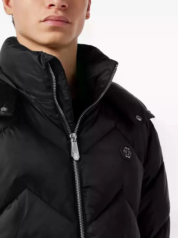 Philipp Plein Chevron-quilted Puffer Jacket