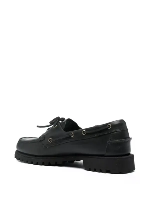 SEBAGO Leather Boat Shoes - Black