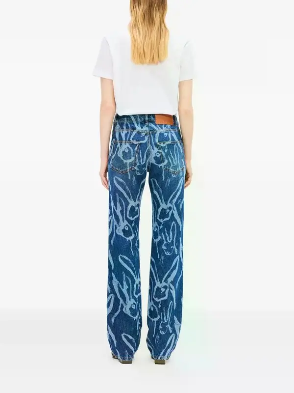 MSGM Rabbit-print Trousers