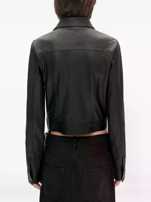 ANN DEMEULEMEESTER Structured Leather Jacket