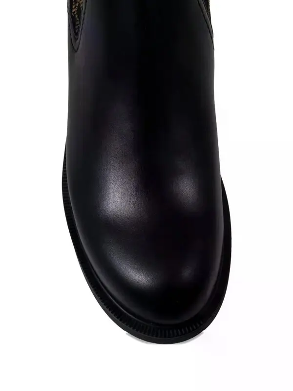 Fendi Filo Ff-motif Ankle Boots - Black
