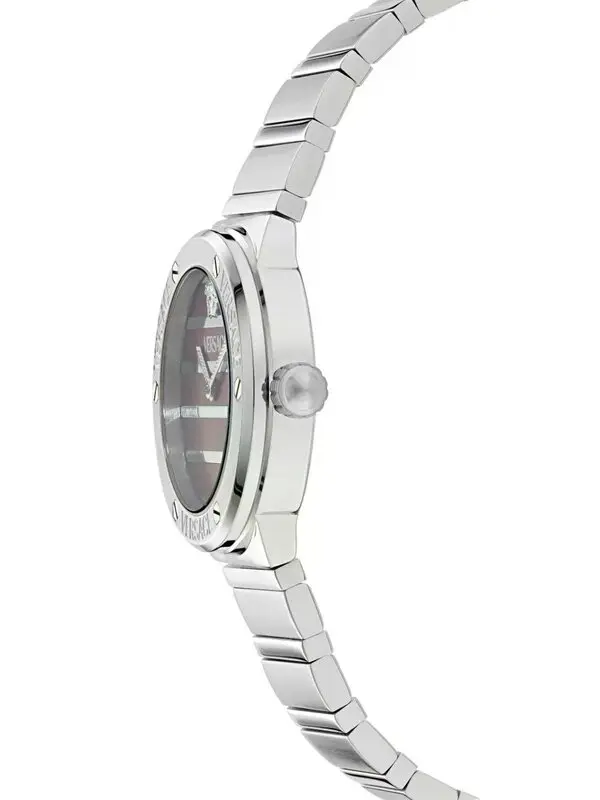 Versace 33mm Striped-dial Watch - Red