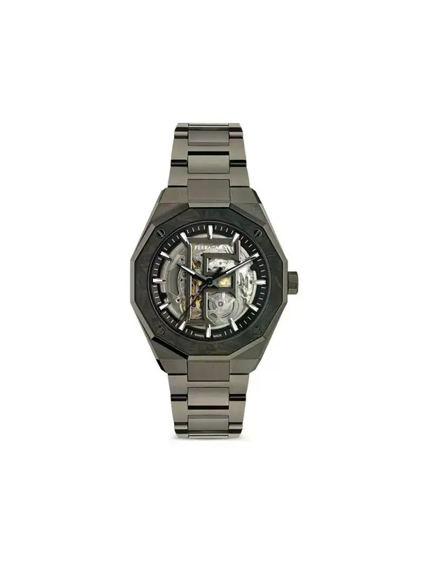 FERRAGAMO Edge Skeleton 42mm Watch - Grey