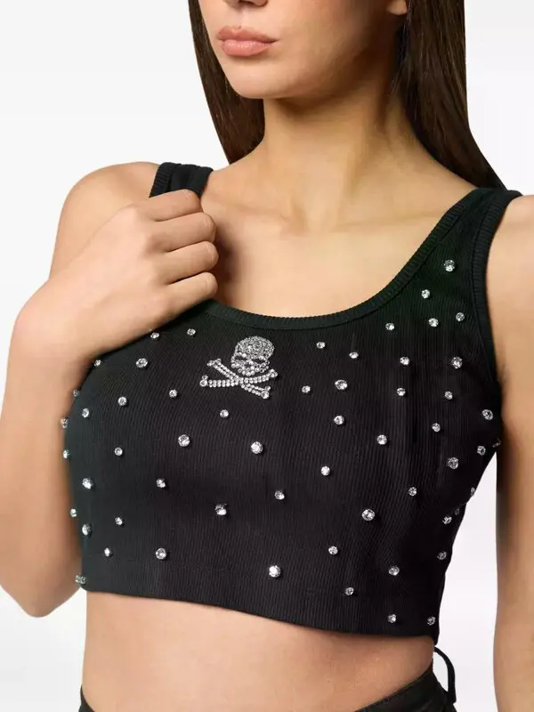 Philipp Plein Rhinestone-embellished Top