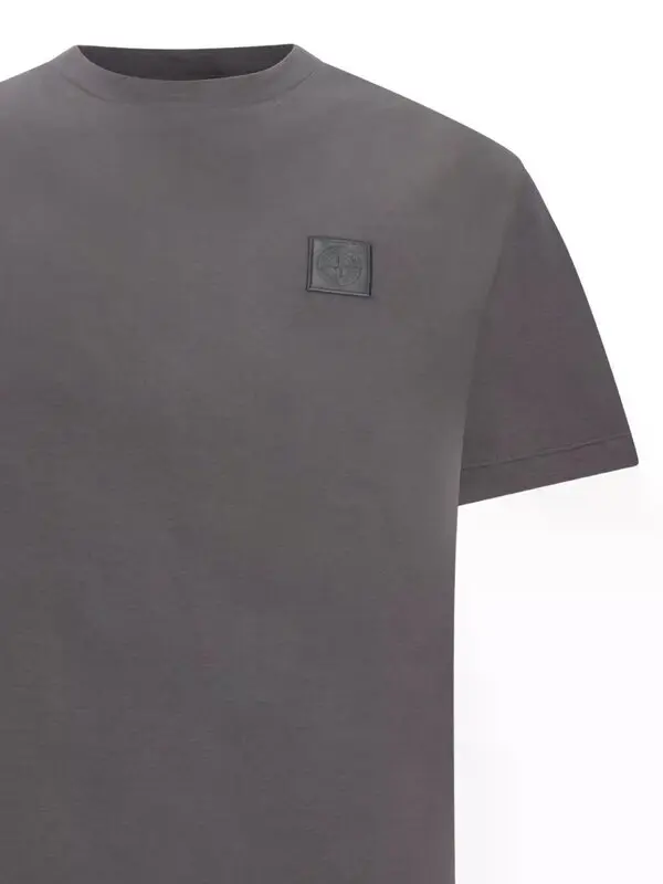 Stone Island Crew-neck Logo-patch T-shirt - Grey