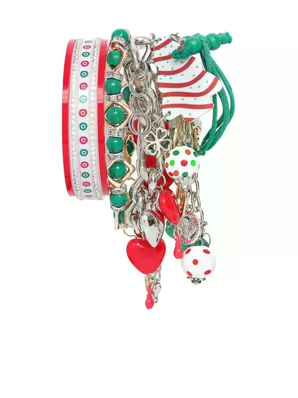 AMIR SLAMA Charm-embellished Bracelet - Green