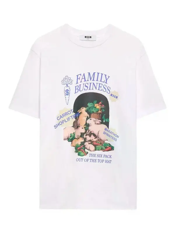 MSGM Graphic-print T-shirt - White