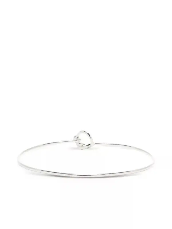 OBSIDIAN Knot-detail Bangle - Silver