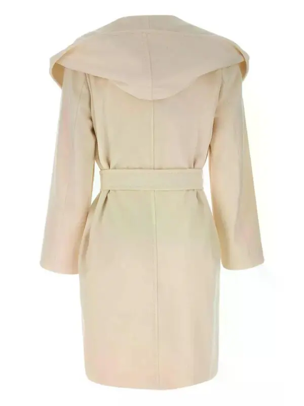 Max Mara Hooded Belted Wool Coat - Neutrals