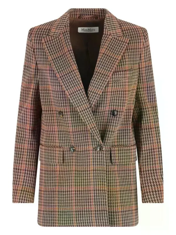 Max Mara Double-breasted Check Blazer - Neutrals