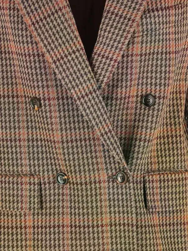 Max Mara Double-breasted Check Blazer - Neutrals
