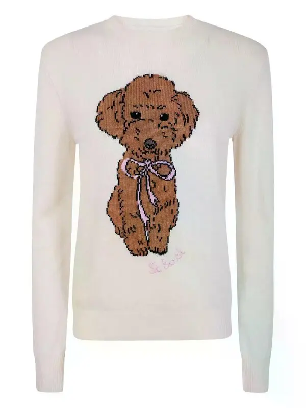 MC2 SAINT BARTH Poodle Bow Sweater - Neutrals