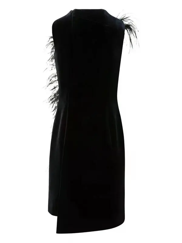 Akris Feather-trimmed Dress