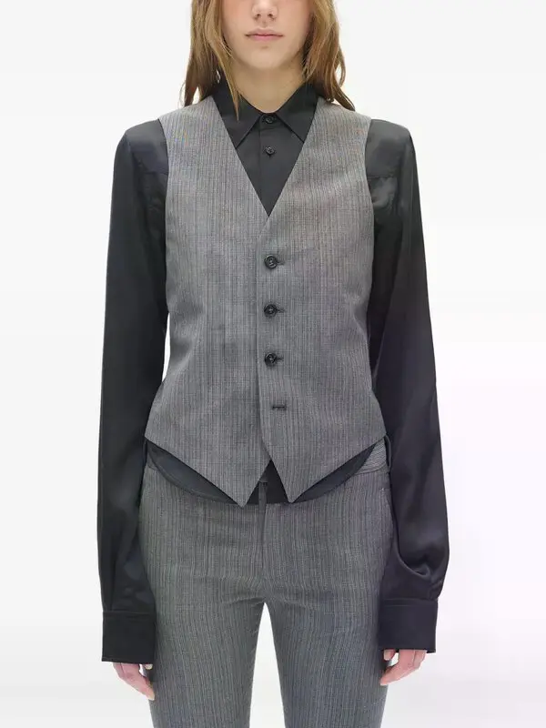ANN DEMEULEMEESTER Pinstripe Waistcoat
