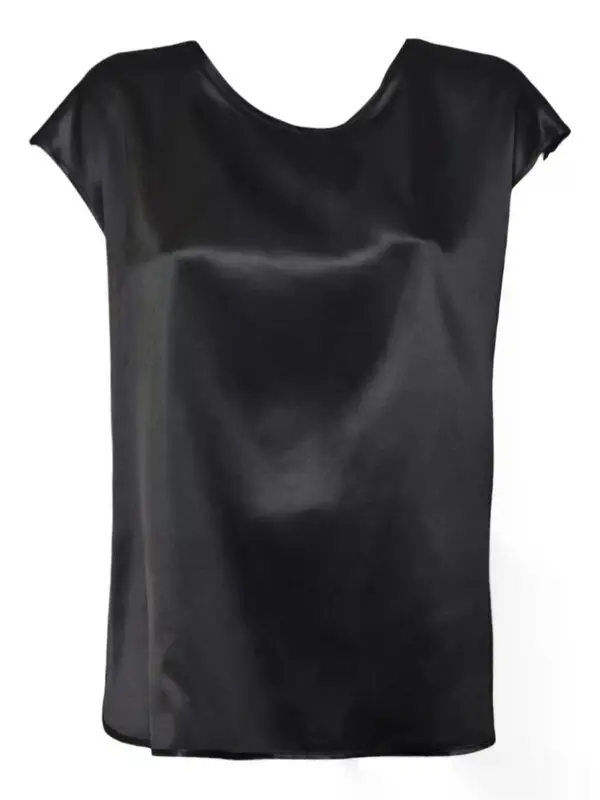 SOLOTRE Tie-detail Top - Black