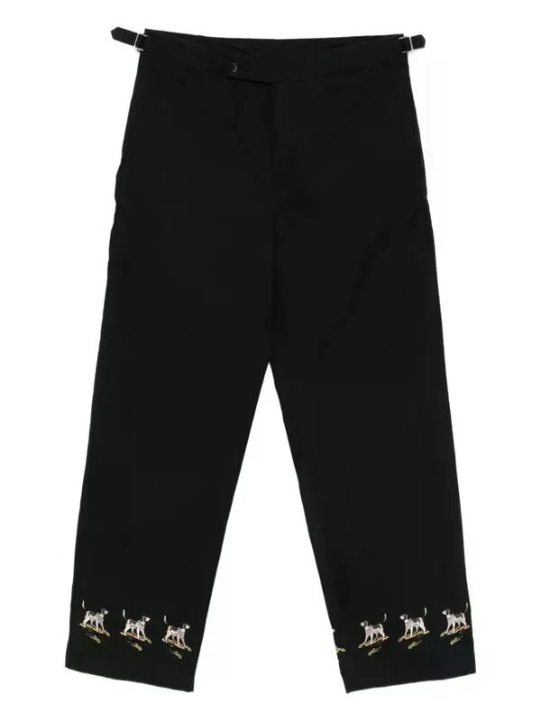 BODE Embroidered Side-buckle Pants