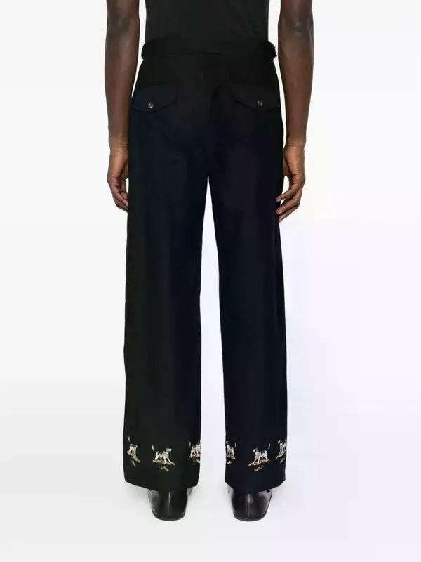 BODE Embroidered Side-buckle Pants