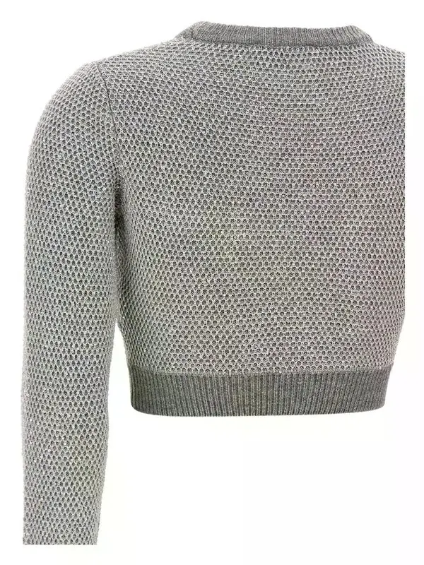 Elisabetta Franchi Sequined Knitted Sweater - Grey